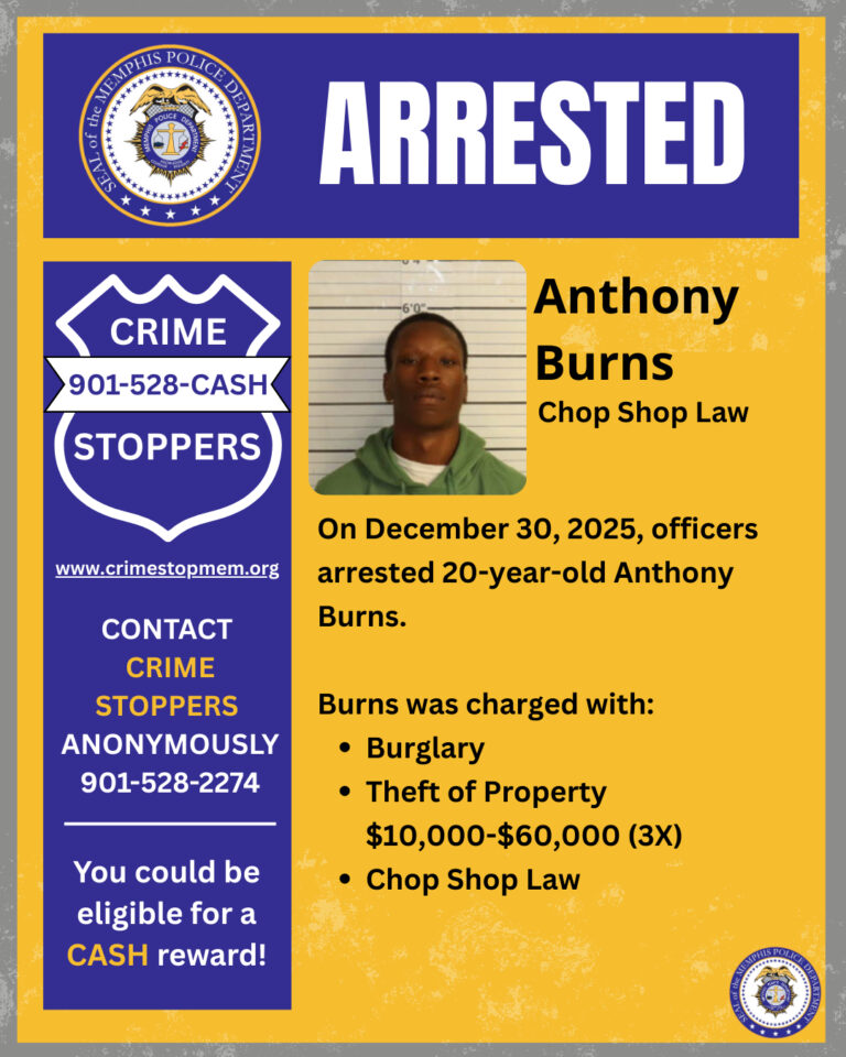 Chop Shop Dismantled, Two Arrested - Memphis Police Department